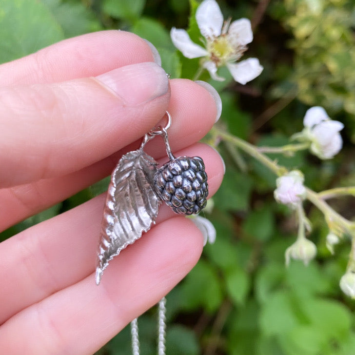 PRE ORDER Blackberry and Bramble Leaf Necklace – Hannah Kyriakou Design